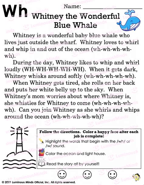 Reading Comprehension Wh Questions Worksheets
