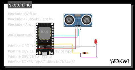 Ultrasonic Sensor Wokwi Esp32 Stm32 Arduino Simulator