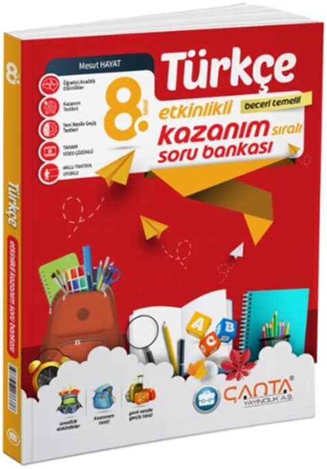 Çanta Yayınları 8 Sınıf Türkçe Etkinlikli Kazanım Soru Bankası