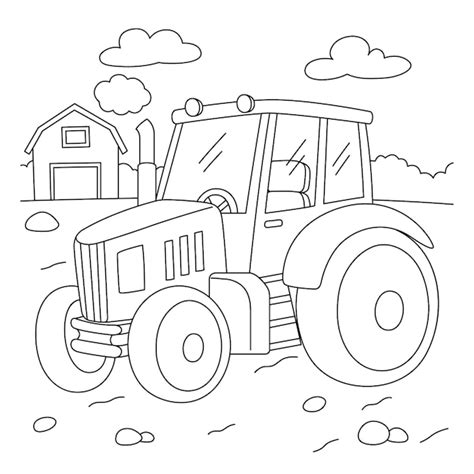 Dibujos De Tractor De Dibujos Animados Para Colorear Para Colorear