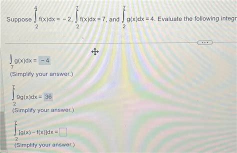solved suppose ∫24f x dx 2 ∫2﻿ ﻿and ∫2﻿ ﻿evaluate the