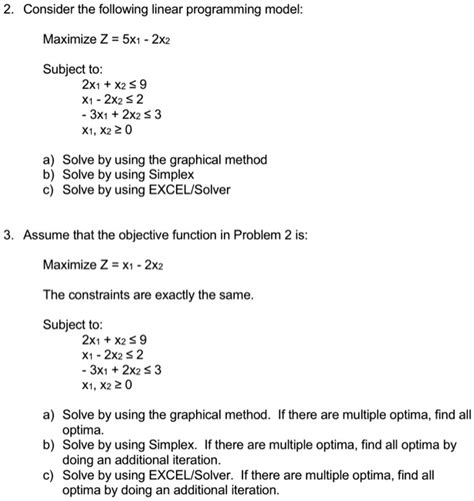 solved consider the following linear programming model maximize z sx1 2xz subject to 2x1 x2