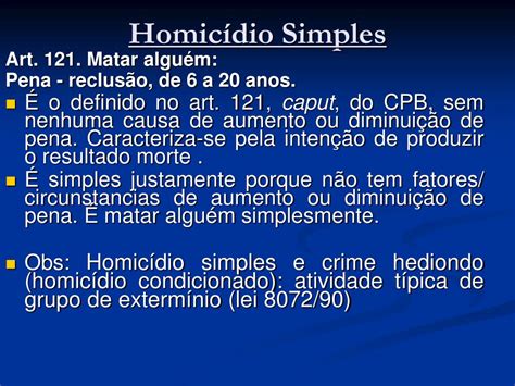 Exemplo De Homicidio Simples BRAINCP