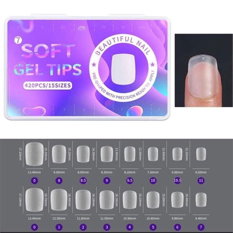 Jual SOFT GEL TIPS 420 PCS 15 SIZES NAIL EXTENSION KUKU PALSU Shopee