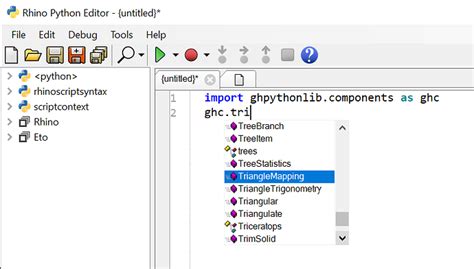 grasshopper triremesh from rhino python with ponents grasshopper mcneel forum