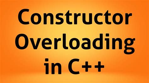 constructor overloading in c c tutorial c programming youtube