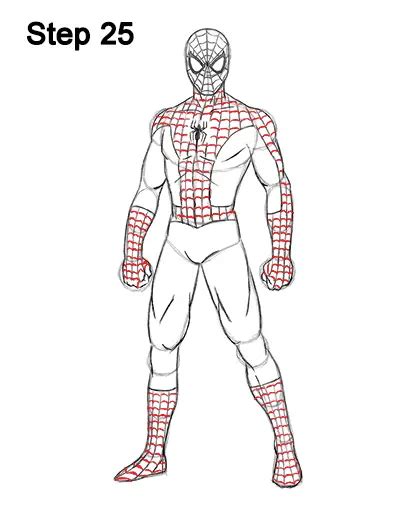 Easy Spider Man Drawing Goimages Talk