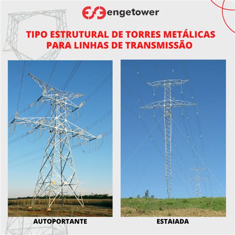 Tipo estrutural de torres metálicas para linhas de transmissão Engetower