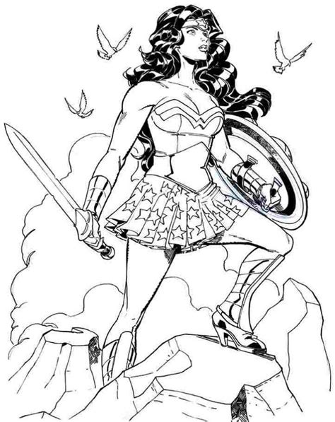 Wonder Woman Coloring Pages Printable At Tanbreckenblog Blog