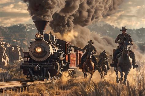 Delve Into The Heart Of A Western Train Heist As B Generative Ai