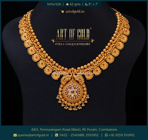 Bridal Kasu Necklace Art Of Gold Jewellery Coimbatore