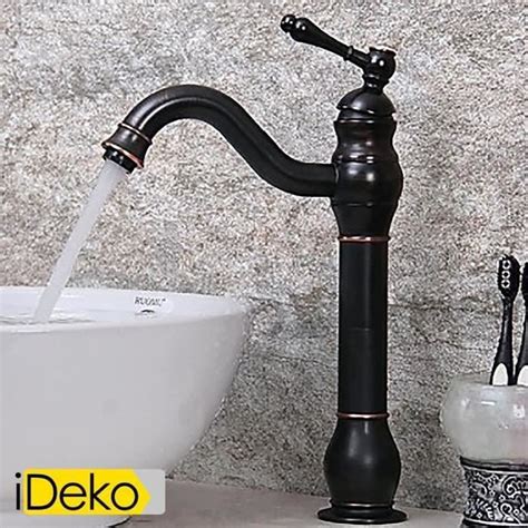IDeko Robinet Mitigeur de Lavabo fini antique en bronze frotté à l