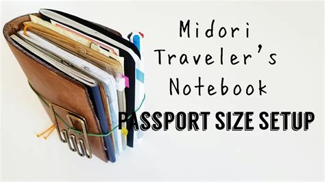 Midori Traveler S Notebook Passport Setup Inserts Part Youtube