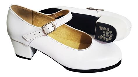 Zapato Danza Regional Folklorica Piel Negro Baile Blanco Kuali Shoes