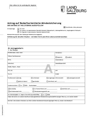 Ausfüllbar Online salzburg gv Antrag auf Bedarfsorientierte