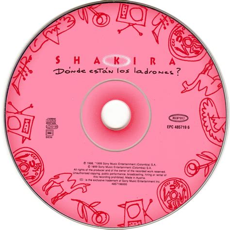 Car Tula Cd De Shakira Donde Estan Los Ladrones Edicion Europa