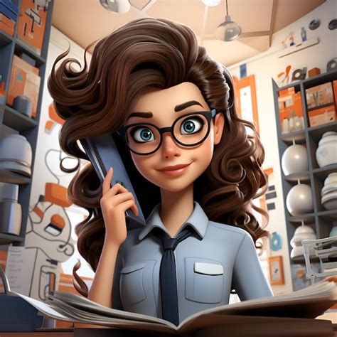 Ilustraci N D De Un Personaje De Dibujos Animados Con Un Libro Y Un