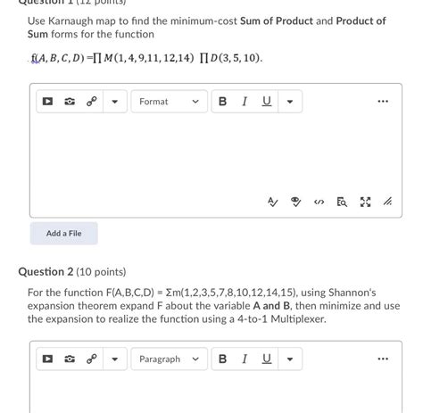 solved use karnaugh map to find the minimum cost sum of