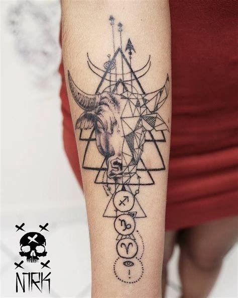 Female Taurus Bull Tattoo