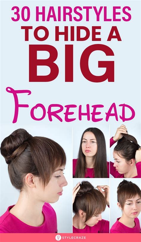 33 Awesome Hairstyles To Hide Or Cover Up Big Foreheads Hair For Big