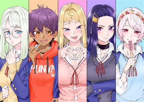 Fuyuki Minami Akino Sayuri Natsukawa Rena Asuka And Hina Dosanko Gal Wa Namaramenkoi Drawn
