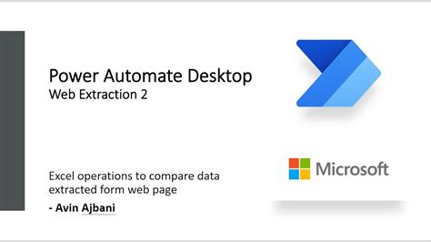 power automate desktop web extraction part 2 excel data comparison youtube