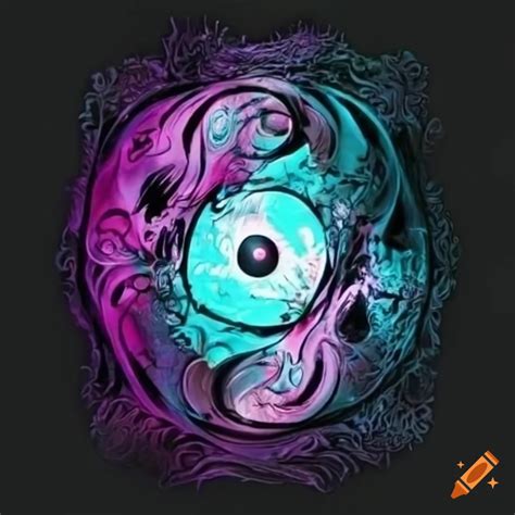 Awesome Psychedelic Heavy Metal Logo Yin Yang On Craiyon