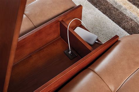 Owen Piece Leather Dual Power Reclining Sectional With Recliners