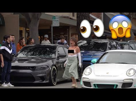 CRAZY GIRL FLASHES DailyDrivenExotics MONTEREY CAR WEEK 2022 YouTube