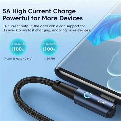 Toocki PD 100W USB Typ C auf USB C Kabel mit 90 Grad Winkel für S9 Plus