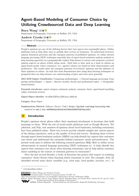 pdf agent based modeling of consumer choice by utilizing crowdsourced data and deep learning