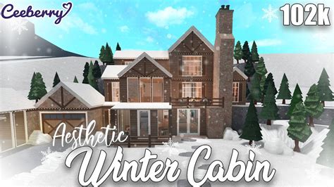 Bloxburg Aesthetic Winter Cabin 102k No Large Plot Speed Build