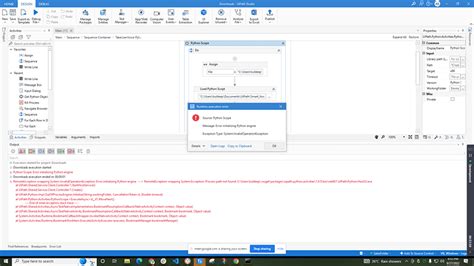 Python Scope Error Initializing Python Engine Studio UiPath