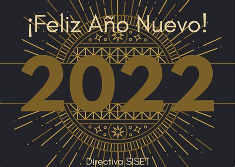 Negro Y Dorado Ano Nuevo Tarjeta Siset