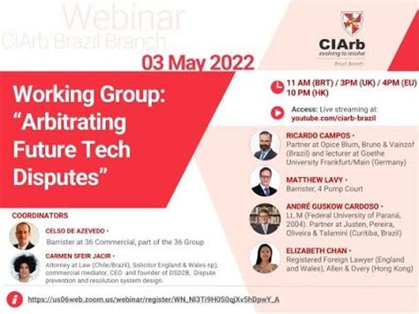 Webinar Arbitrating Future Tech Disputes YouTube