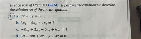 solved in each part of exercises 13 14 ﻿use parametric