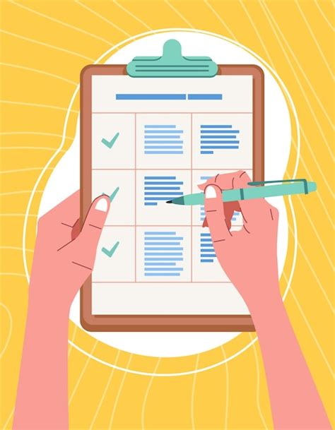 Premium Vector Hands Holding Clipboard With Checklist With Green