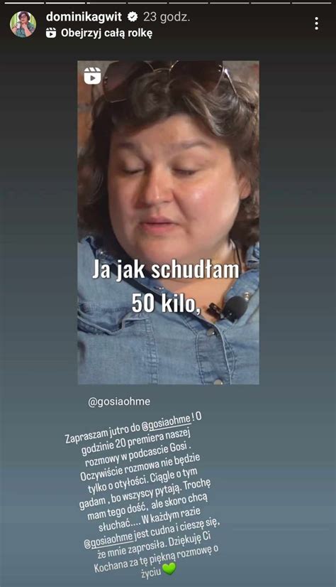 Dominika Gwit nie była szczęśliwa kiedy schudła 50 kilo Otyłość jest