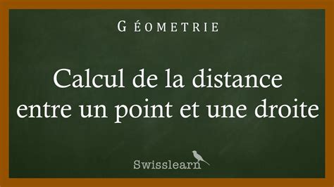 Calcul De La Distance Entre Un Point Et Une Droite YouTube