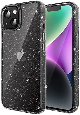 JETech Glitzer Hülle für iPhone 14 Pro 6 1 Zoll Bling Glitter Stoßfest