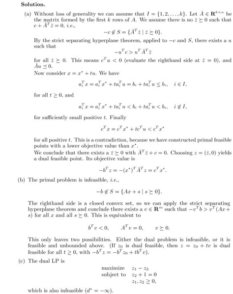 solved 5 23 strong duality in linear programming we prove