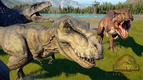 Familia De Rexy La Tiranosaurus Rex Dinosaurio De Reino De Jurassic Park Jurassic World