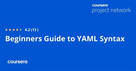 Beginners Guide To Yaml Syntax Coursya