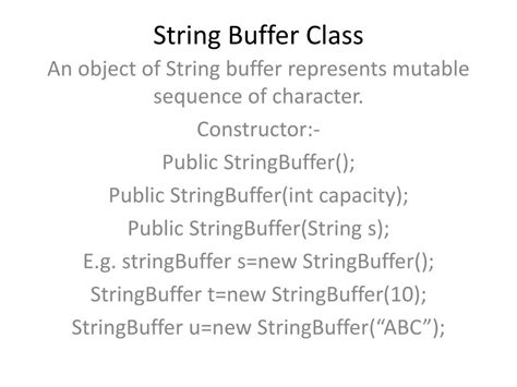 ppt string buffer class powerpoint presentation free download id 3447052