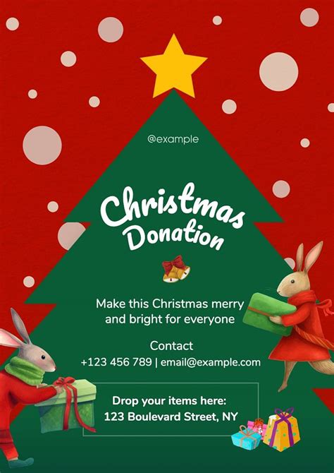 Christmas Donation Poster Template Premium Editable Template Rawpixel