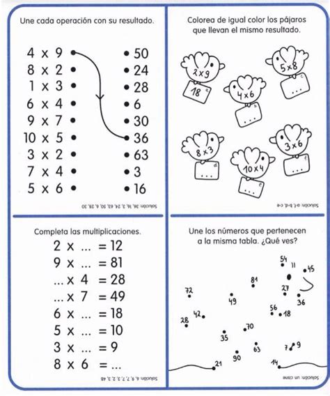 Fichas Para Trabajar Las Tablas De Multiplicar Imagenes