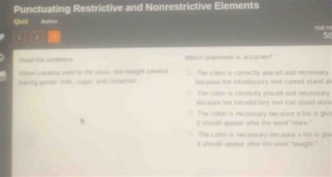 Solved Punctuating Restrictive And Nonrestrictive Elements Quiz Aator