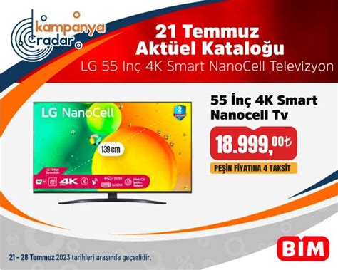 Bimde LG 55 inç 4K Smart NanoCell televizyonda indirim Kampanya Radar
