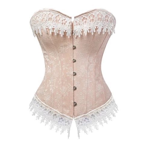 Corsé Floral de encaje con deshuesado de satén para Mujer corsé Sexy
