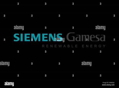 Siemens Gamesa Logo Black Background Stock Photo Alamy